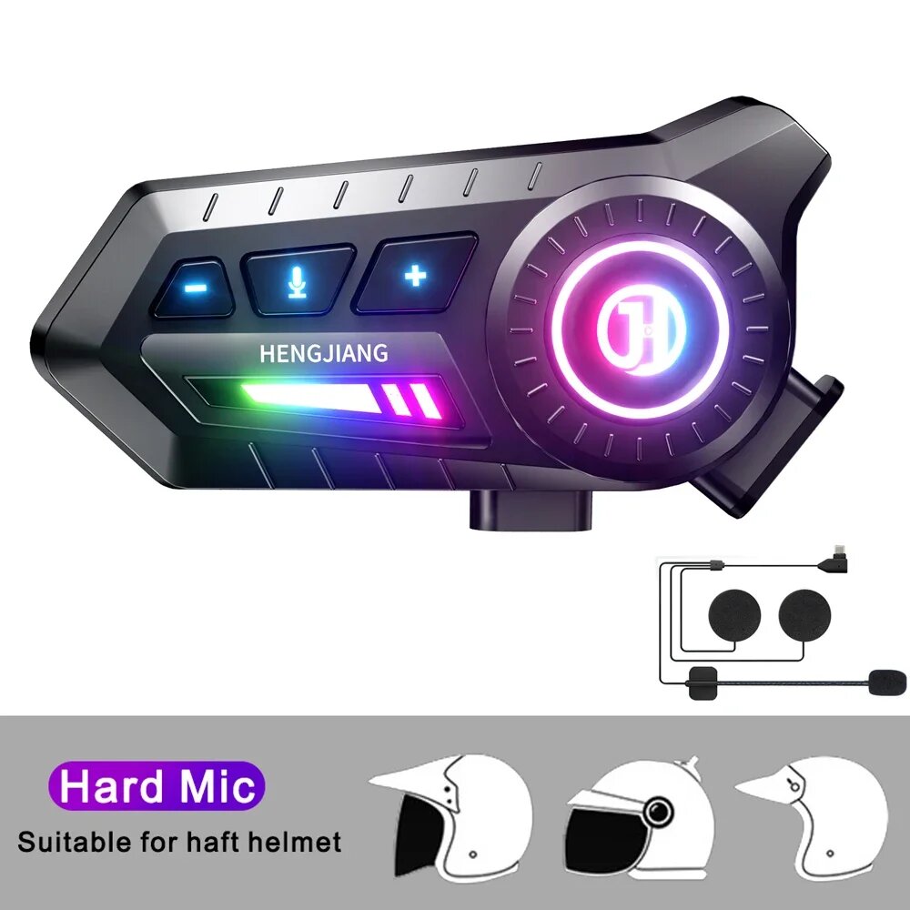 Гарнитура Для Мотоциклетного Шлема Kebidumei BT6.0, Громкая Связь, 1000 мАч, Hard Mic