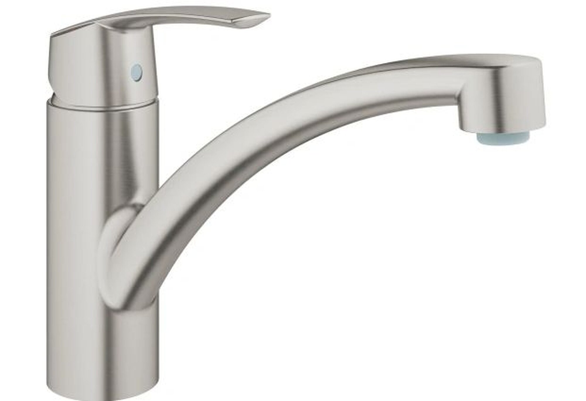 Смеситель GROHE Start 32441DC1, для кухни, с низким изливом, цвет серебристый