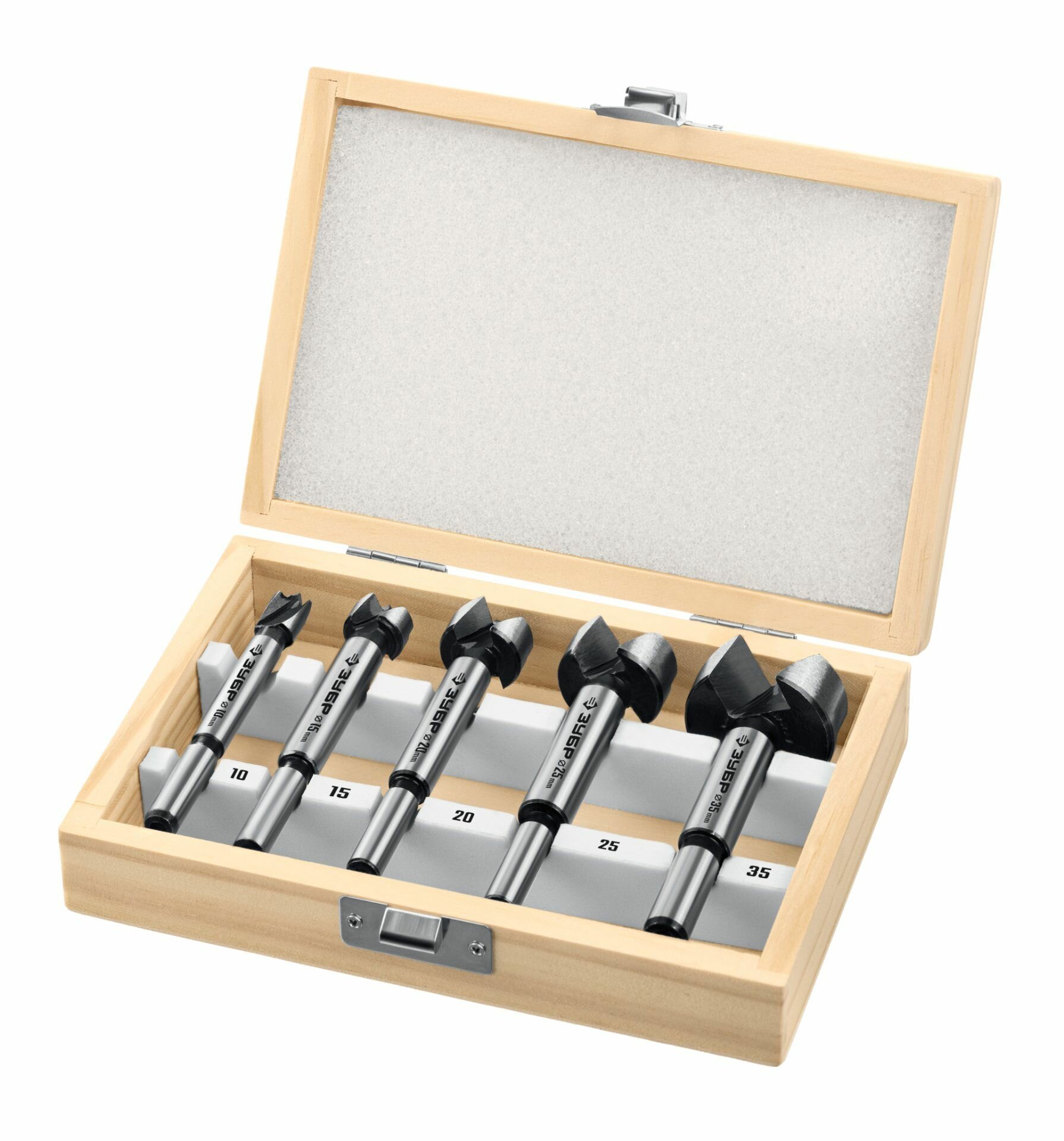 Набор сверл ЗУБР Форстнер, 10, 15, 20, 25, 35 мм, по дереву, фанере, ДСП, 5 шт