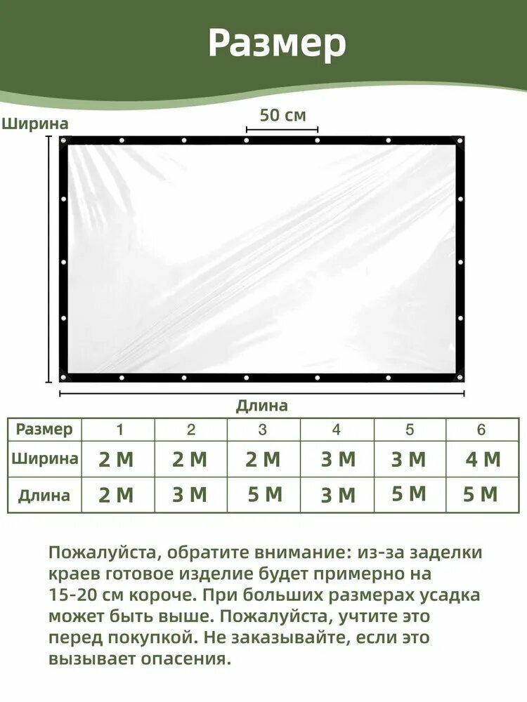 Водонепроницаемый Тент универсальный защитный укрывной с металлическими люверсами