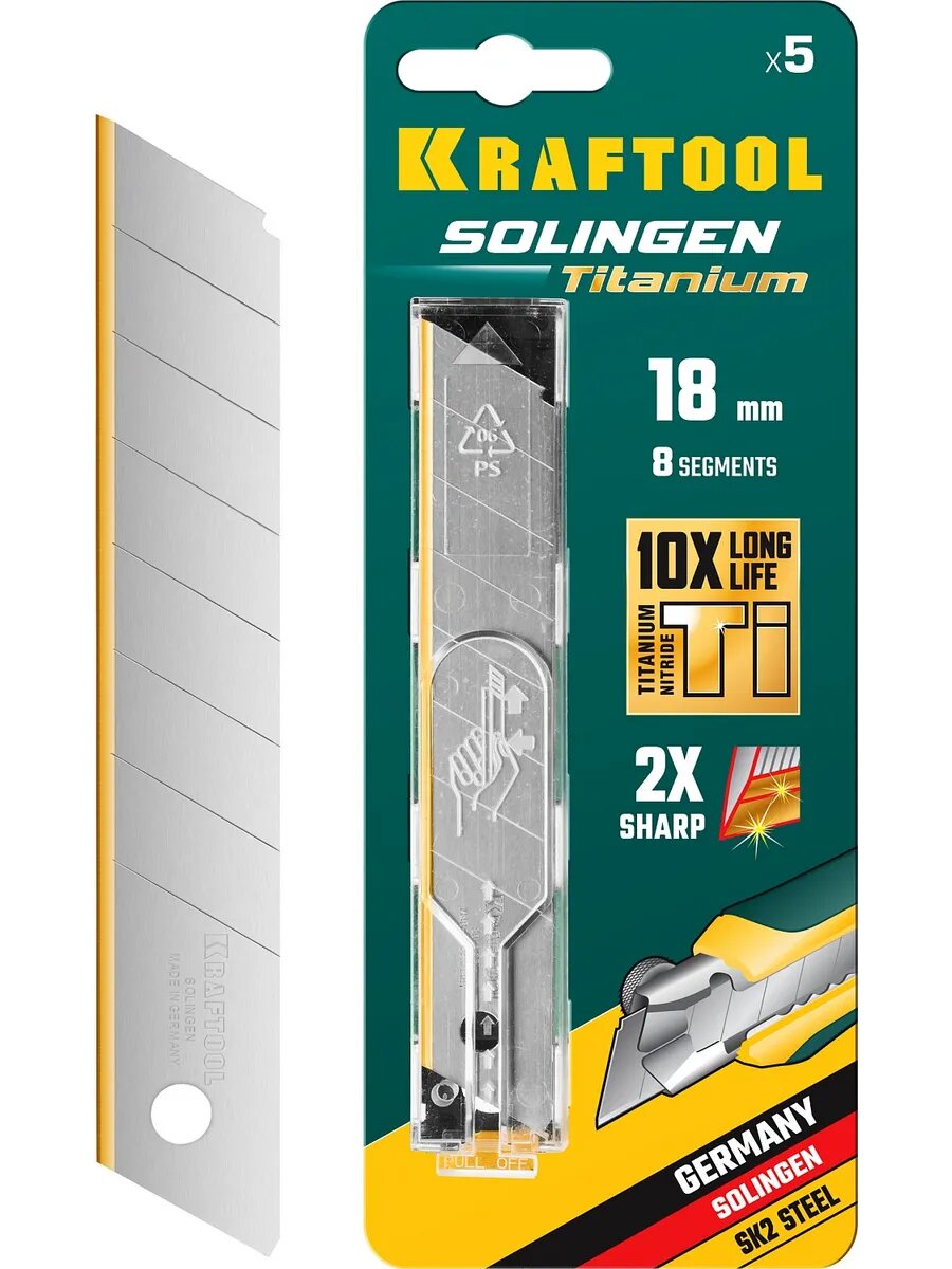 18 мм, 5 шт, сегментированные лезвия (09605-TIN-18-S5)