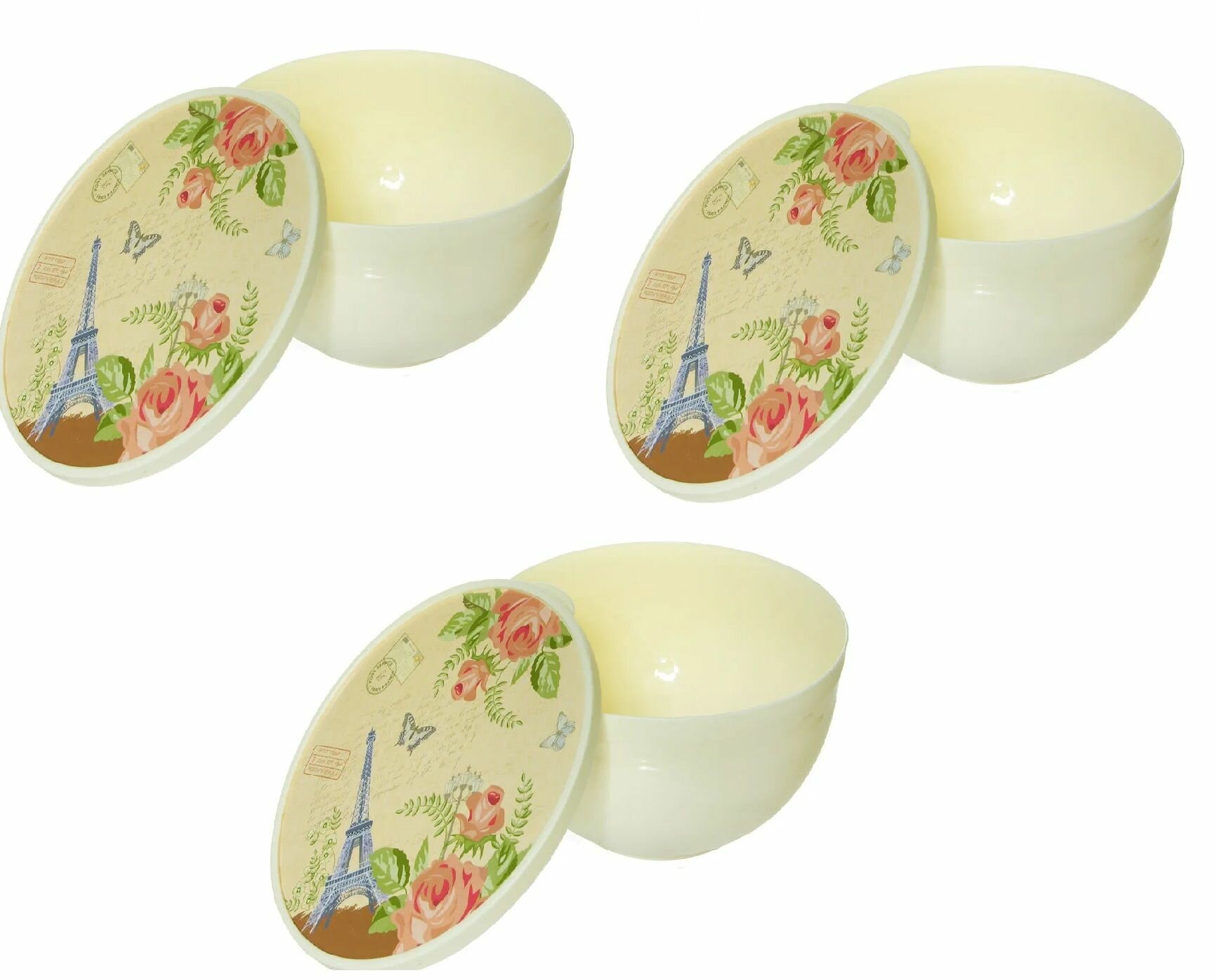 Миска с крышкой Classic Полимербыт 3 л, 3шт.