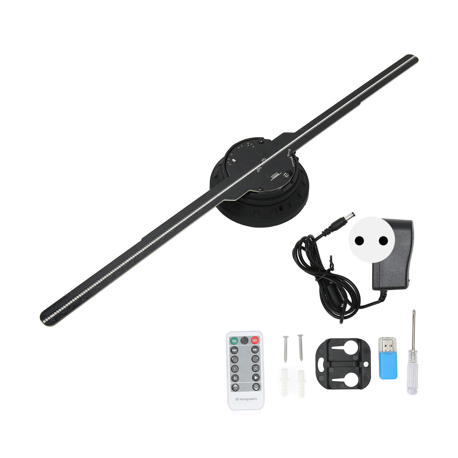 Вентилятор голограммы 3D, разрешение 512x234, 234 светодиода, 16.5 дюймов, для магазинов, вечеринок, 100-240 В, вилка EU.