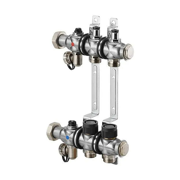 Коллекторы Oventrop Multidis SF PN6 с расходомерами вставками M30x1,5 1"х3/4"ЕК-10 вых.