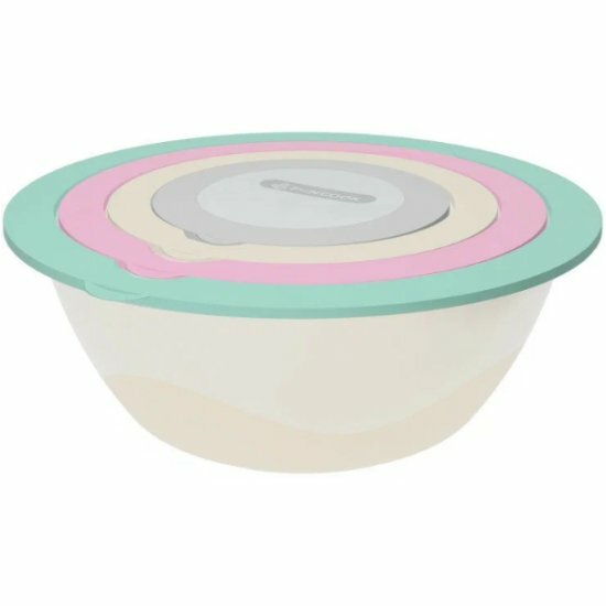 Набор салатников Funbox VELVET 4 шт, 0.43 л, 1.1 л, 2.1 л, 3.9 л, с крышкой, полипропилен (FC2208)