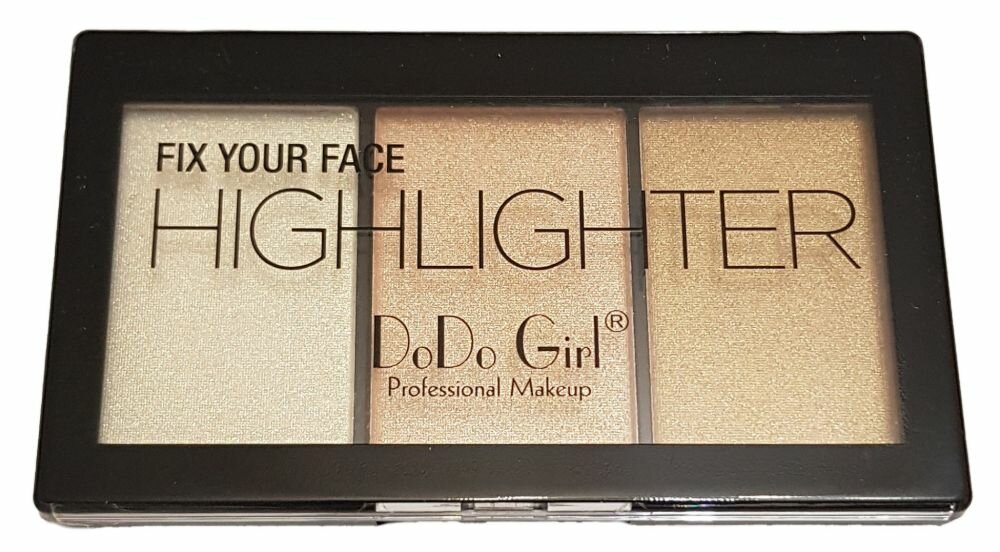 Палетка хайлайтер DoDo Girl Highlight Fix Your Face, 3 цвета, набор 02