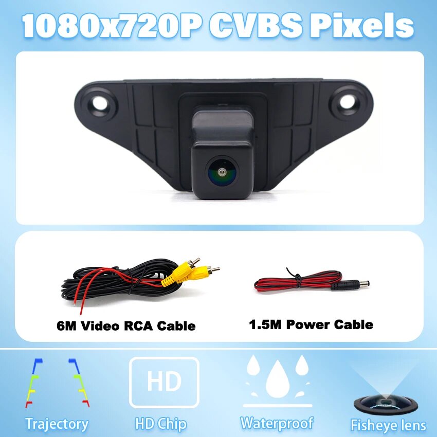 170 ° HD CCD Автомобильная камера заднего вида для парковки и заднего вида для Toyota Land Camera