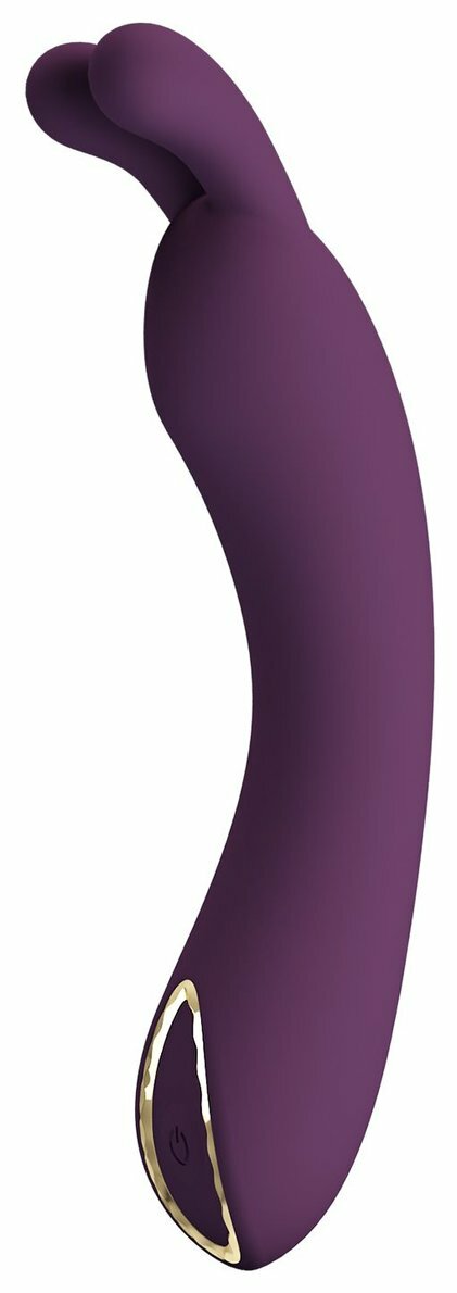 Фиолетовый вибратор с ушками DJ Rabbit 13,9 см Baile