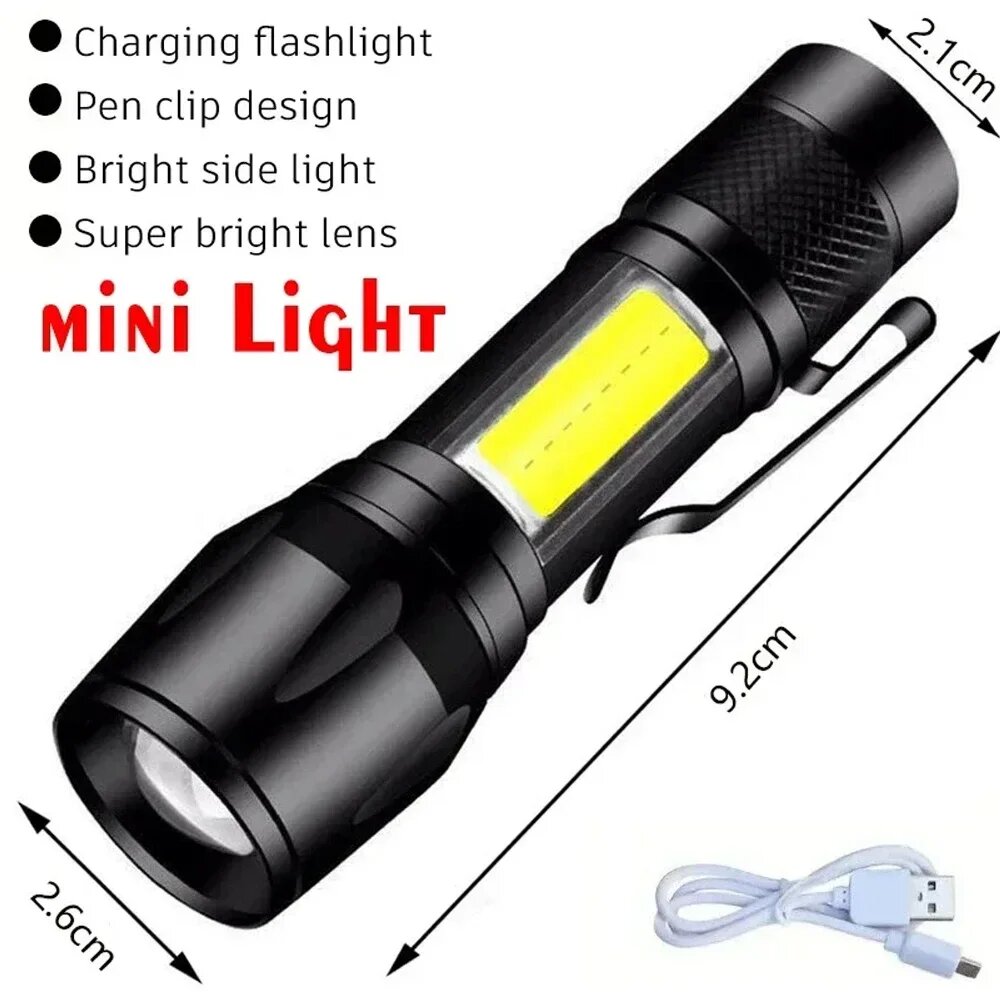 Белый лазерный тактический фонарик Mini Torch