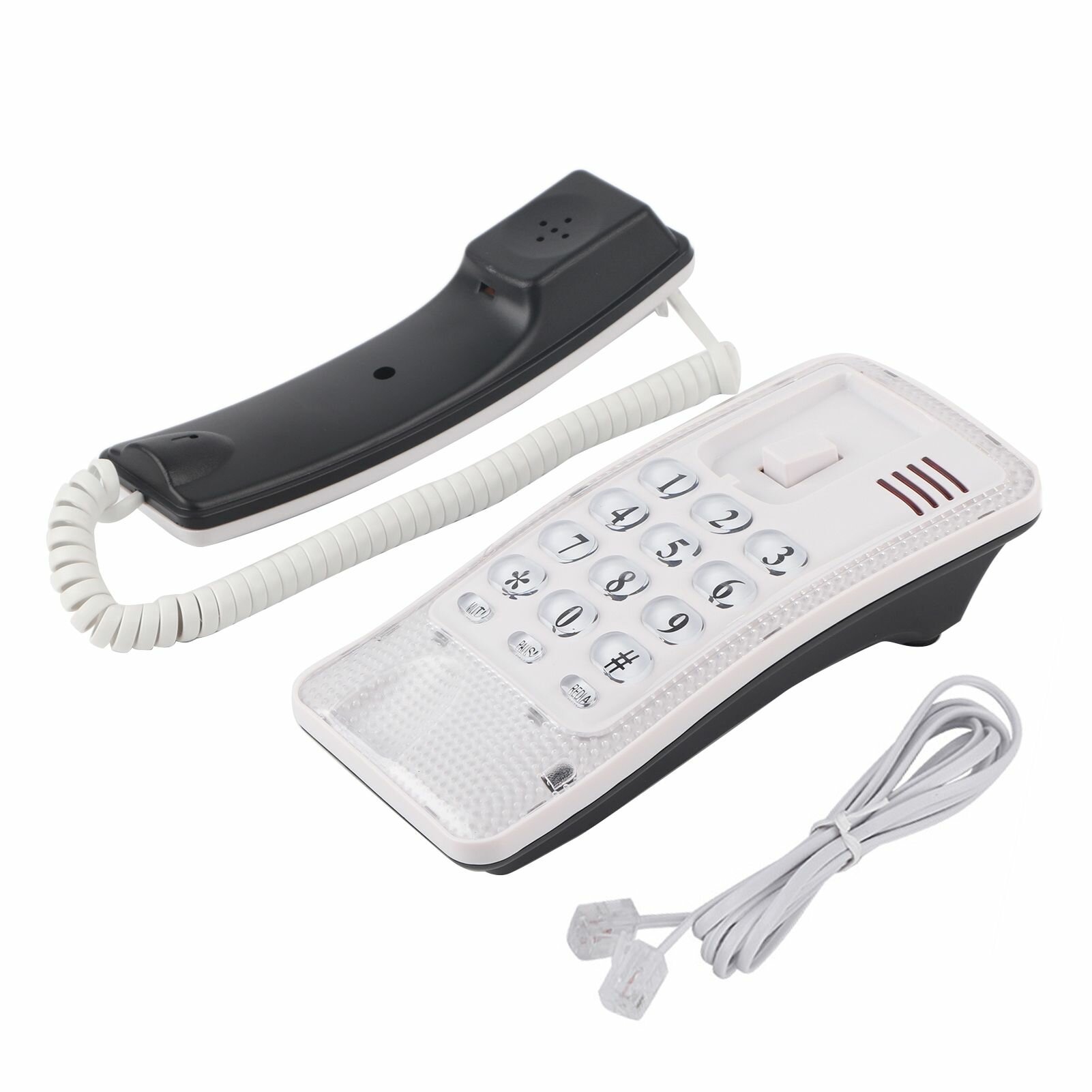 Настенный телефон без Caller ID для отеля и дома белый