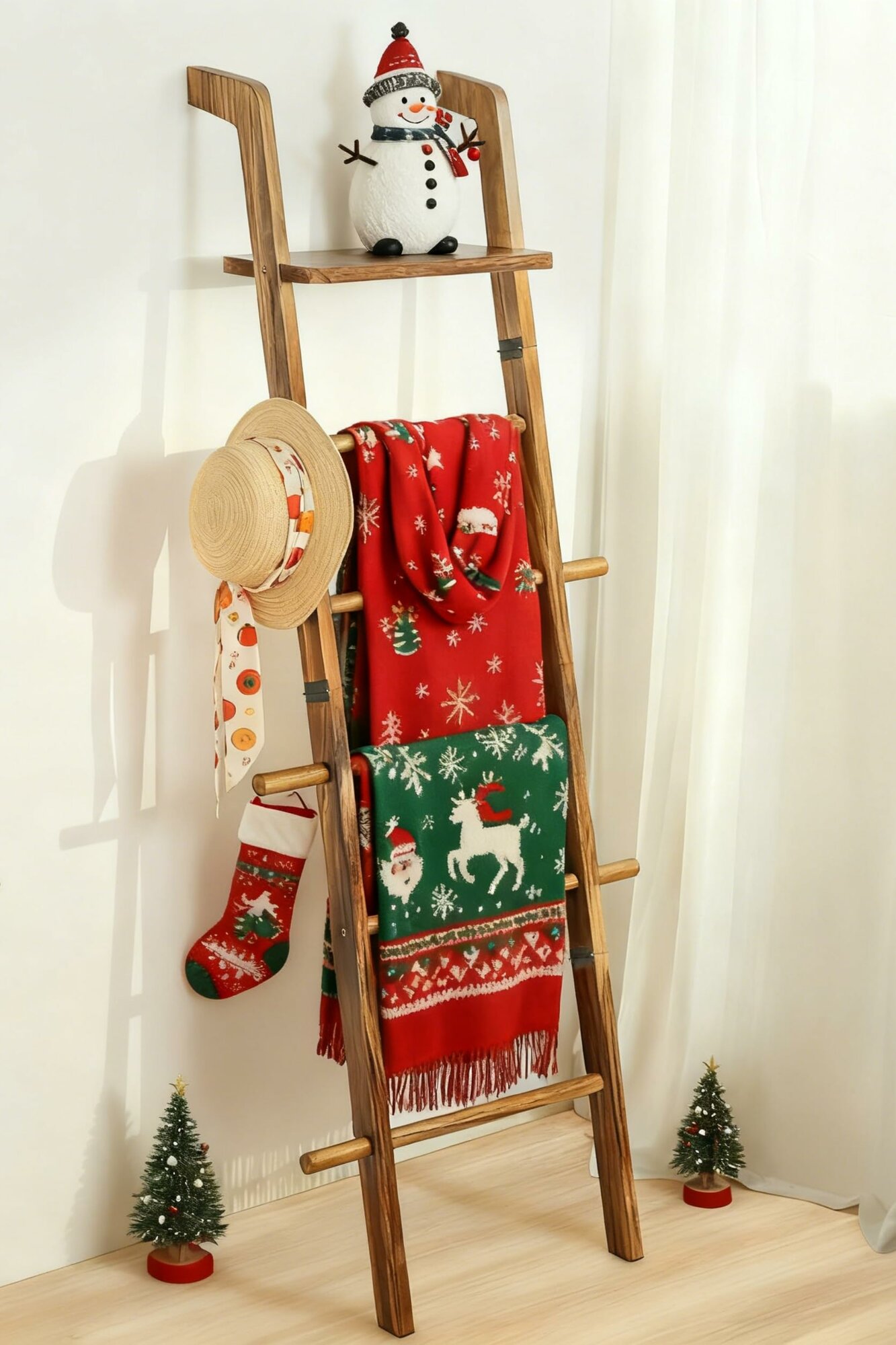 Стеллаж деревянный напольный"икеа", для хранения вещей. скандинавский стиль.170см x 44см x 24см