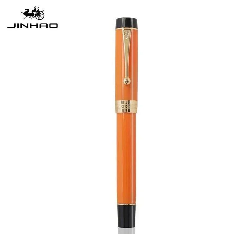 JINHAO 100 перьевая ручка из смолы Оранжевый, Bent, Orange