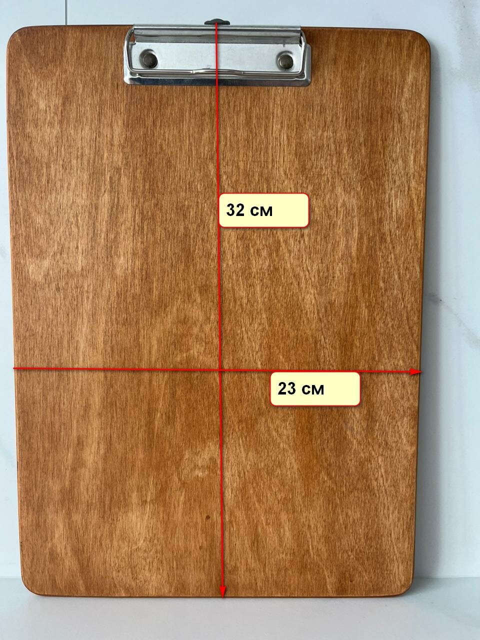Планшет для бумаги А4 с зажимом Клипборд, Толщина 6мм из березовой фанеры.