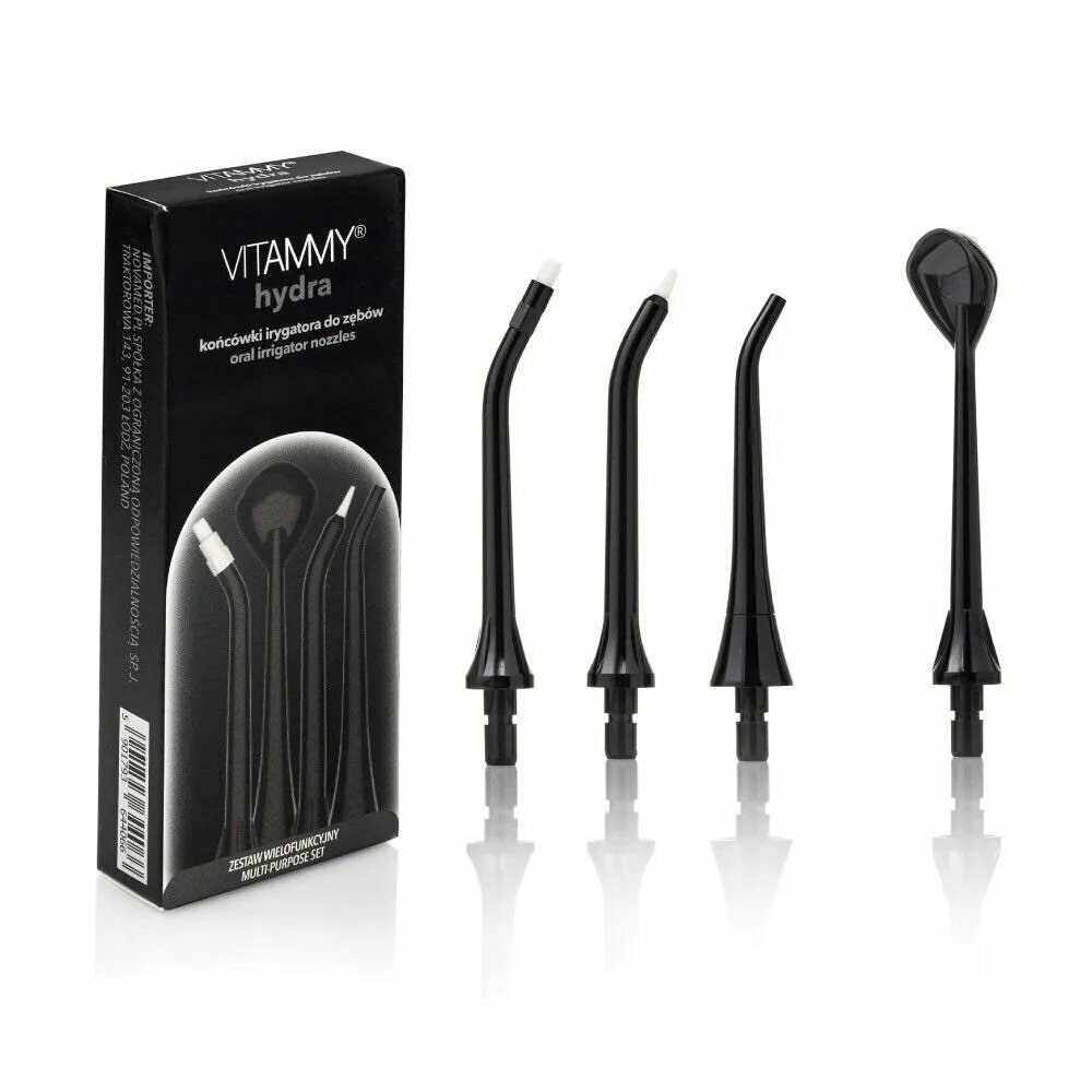 Многофункциональные насадки для ирригатора VITAMMY HYDRA 360, черные
