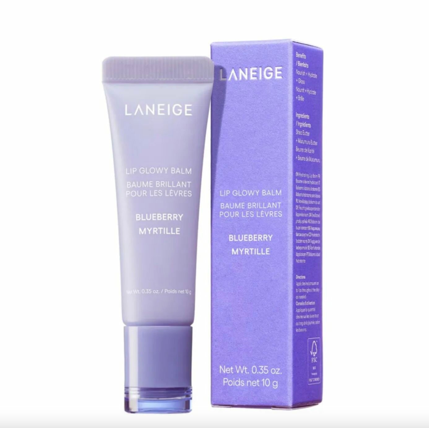 LANEIGE Блестящий бальзам для губ Lip Glowy Balm ( BLUEBERRY MYRTILLE ) 10 г