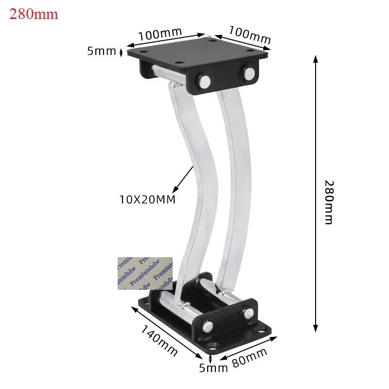 1 шт, передний черный Подвижный кронштейн для дивана или спинки
