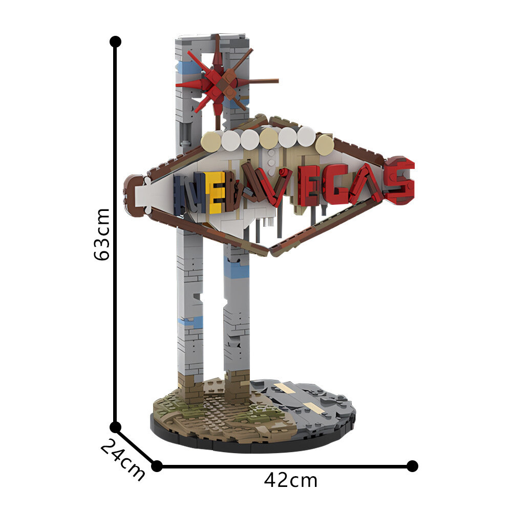 MOC-232518 Логотип Нью-Вегаса | Игрушки-строительные блоки Fallout New Vegas готовы к дропшиппингу