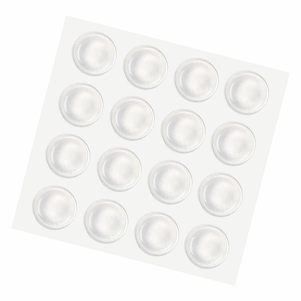 Эластомерные накладки для бесшумного закрывания дверей шкафов, защита от скольжения, амортизация, - 16 цилиндров