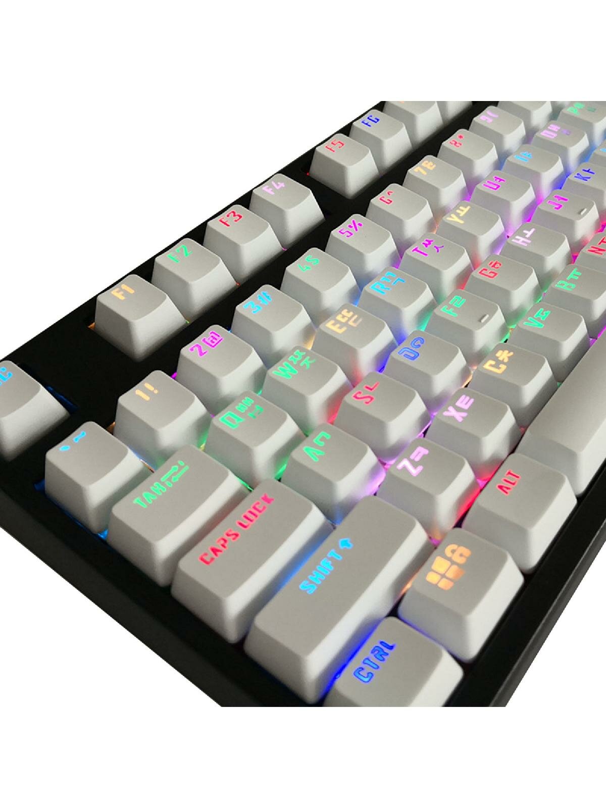 104 Keys Russian Korean Backlit Keycaps OEM Profile ABS Keycap Gamer Custom DIY For Mechanical Keyboard Cherry MX Switch