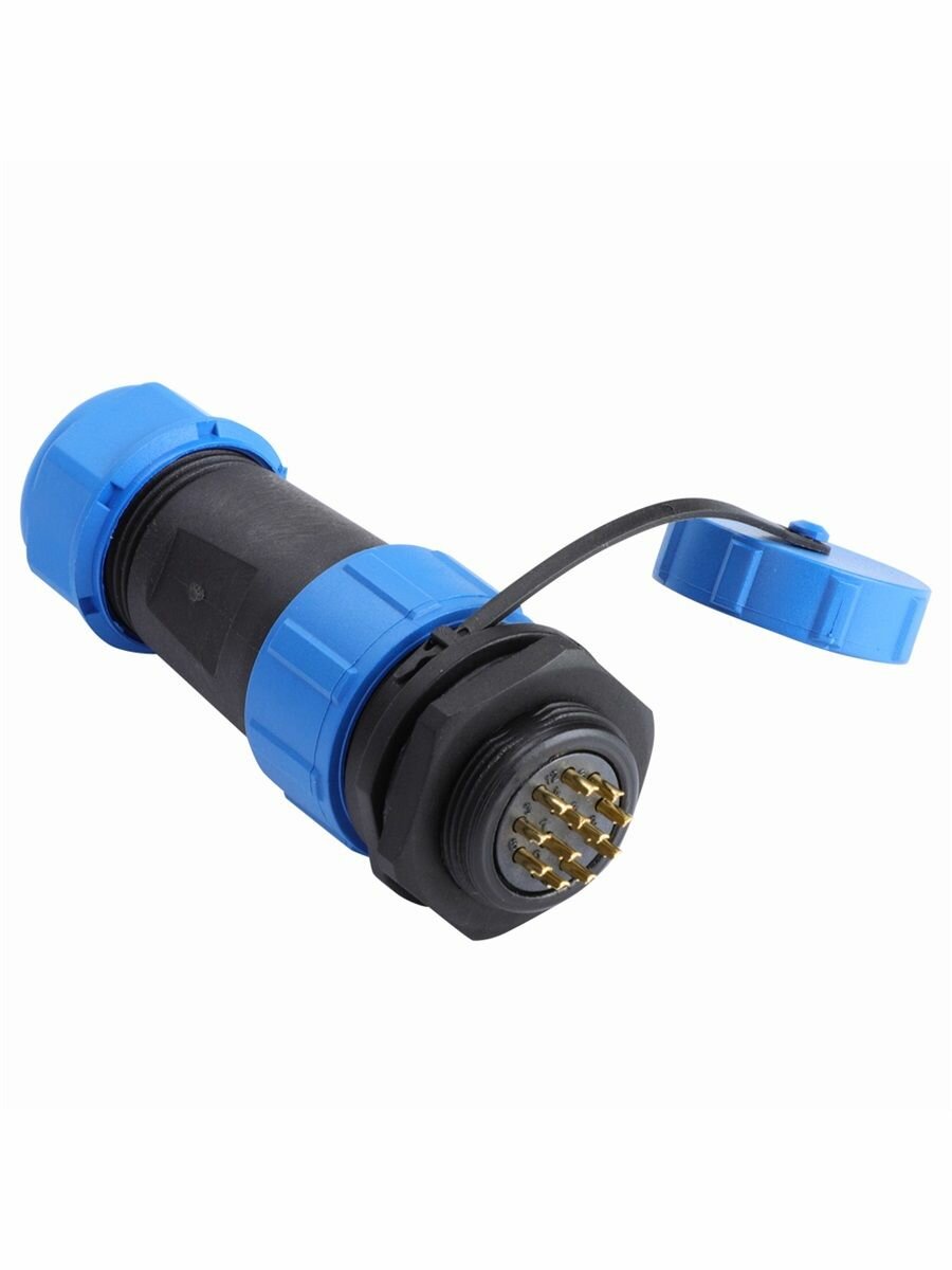 Водонепроницаемая авиационная розетка 9-контактная IP68 с рейтингом 12-контактный водонепроницаемый пластиковый разъем для авиационной электроники, всепогодная 9-контактная розетка