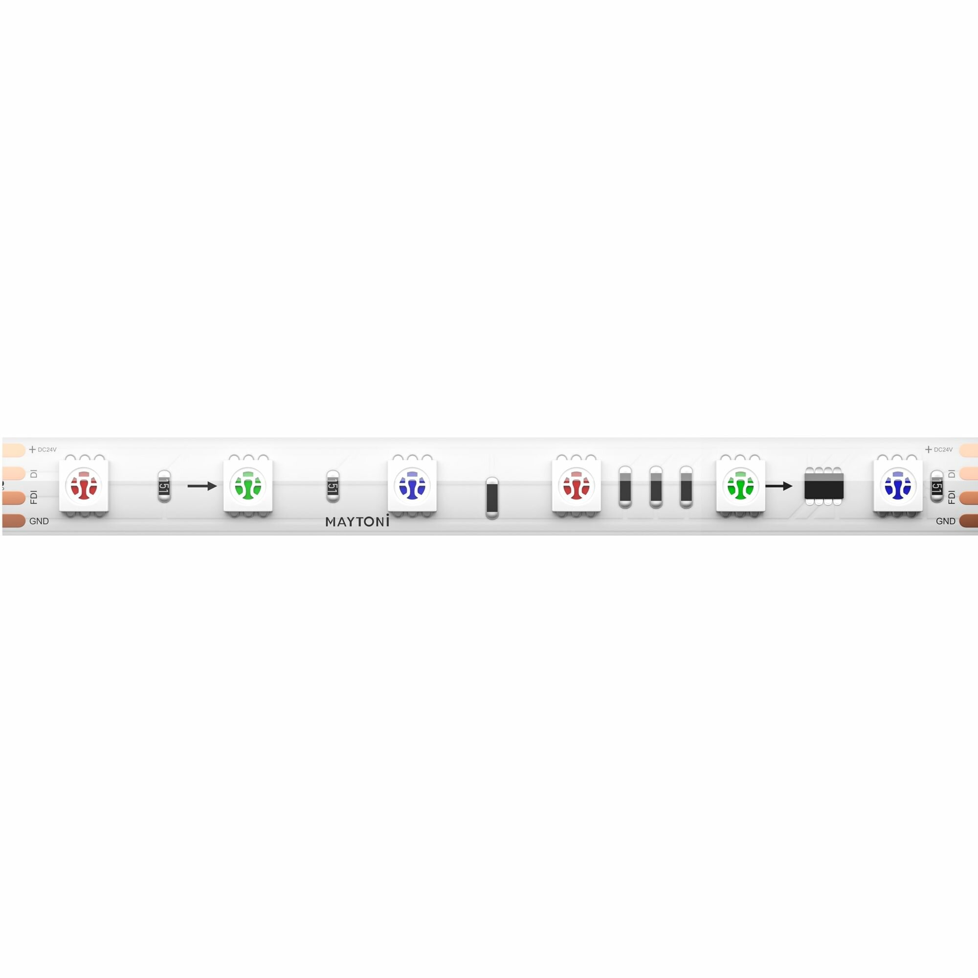 Светодиодная лента Led Strip Ultra L 5 м SMD 5050 DC 24 V свет RGB арт. 201248