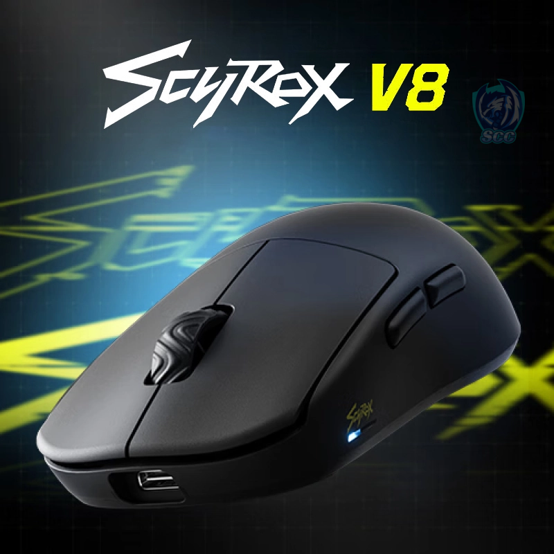 Scyrox V8 Легкая беспроводная игровая мышь без отверстий, подходящая для рук небольшого и среднего размера.