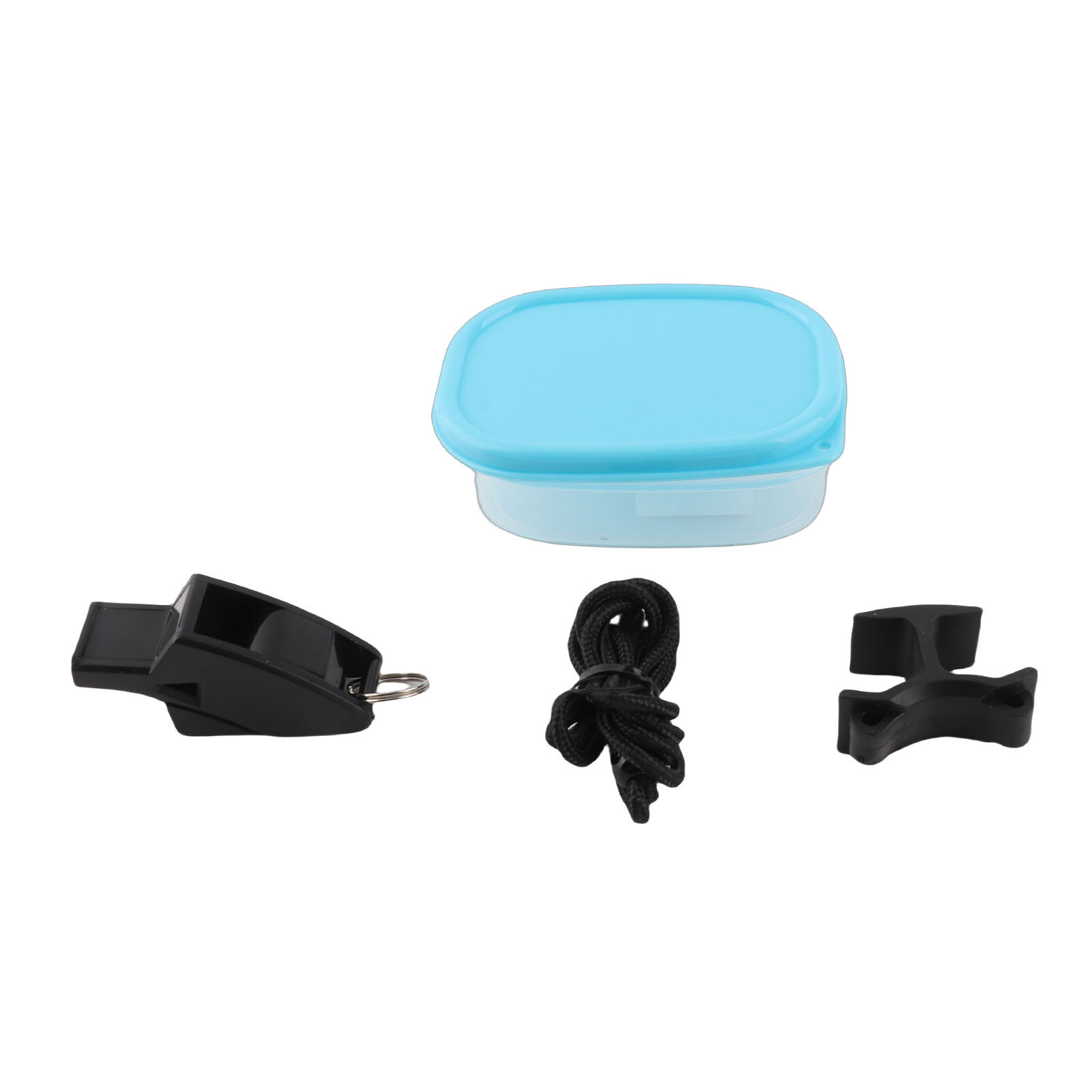 Свисток для соревнований E со шнурком и контейнером для хранения для тренеров и судей, детский, черный