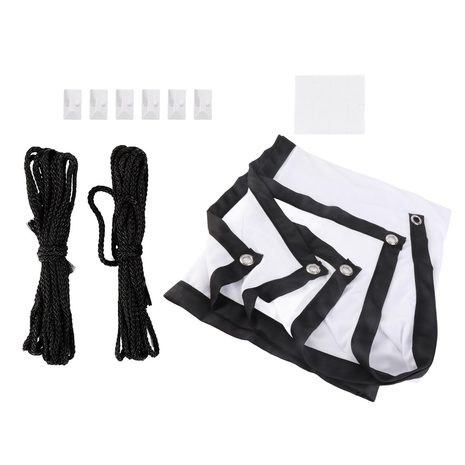 Проекционная штора из мягкого белого полиэстера, плотная, портативная, не мнется, с соотношением сторон 16:9.