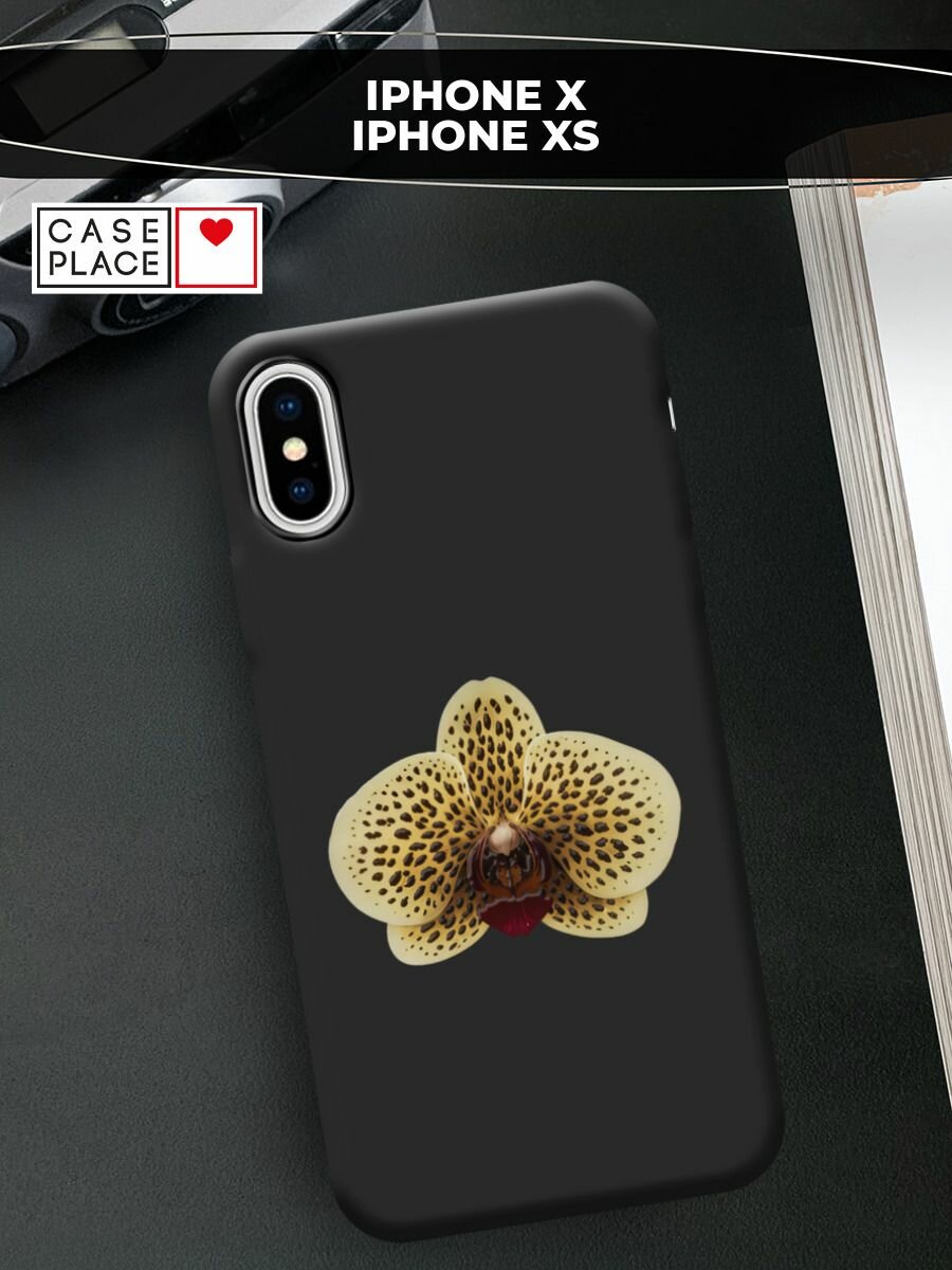 Чехол на Apple iPhone X/XS / Айфон 10/Айфон XS с принтом Желтая орхидея 2