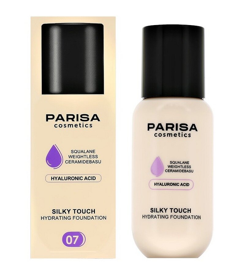 Parisa Pfs-06 - Silky Touch - Hydrating Foundation Шелковистый тональный крем для лица "с гиалуроновой кислотой" 30 мл. №07 medium biege