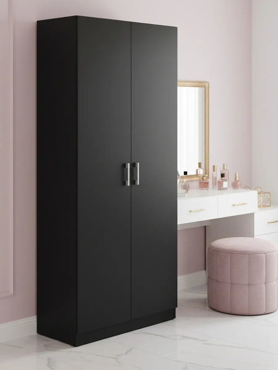 На балкон в спальню деревянный шкаф FRESTER для одежды с полками, от производителя