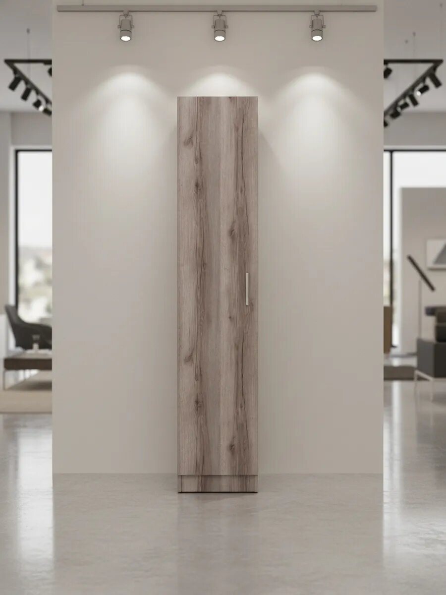 Деревянный шкаф пенал FRESTER с полками в прихожую, от производителя