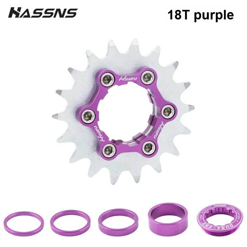 HASSNS Односкоростной маховик 13T-22T фиолетовый 18T purple