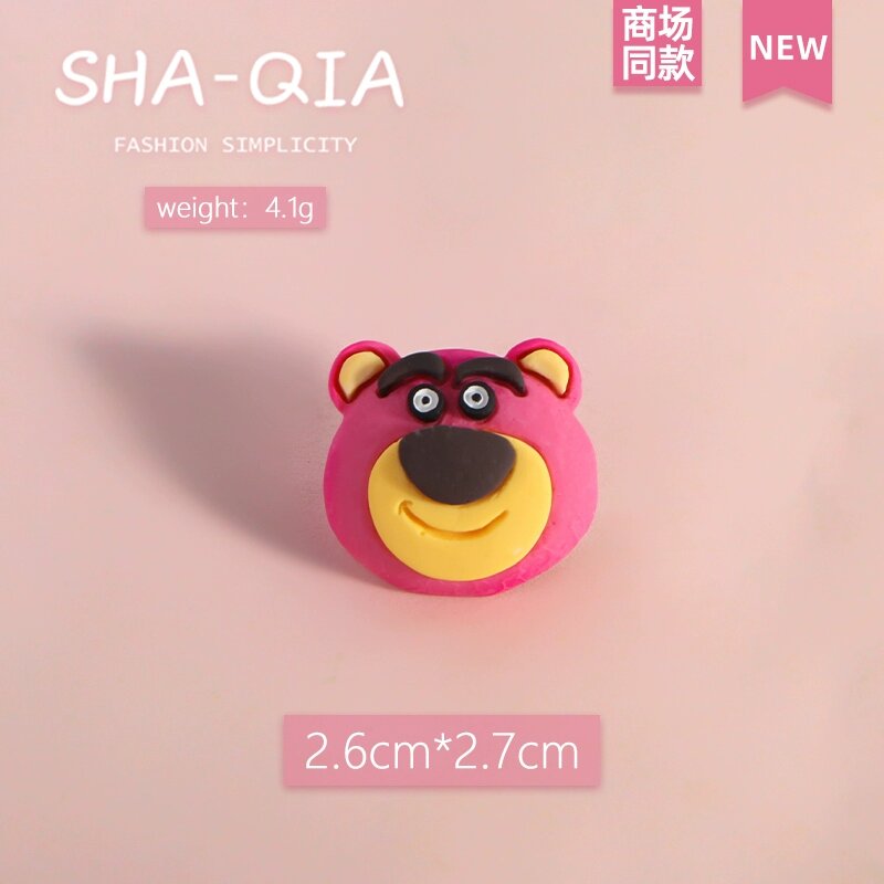 MINISO Значок Disney, брошь из смолы, Стелла Лу, клубничный медведь, Шелли Мэй, Даффи, мишка, украшение для сумки и одежды