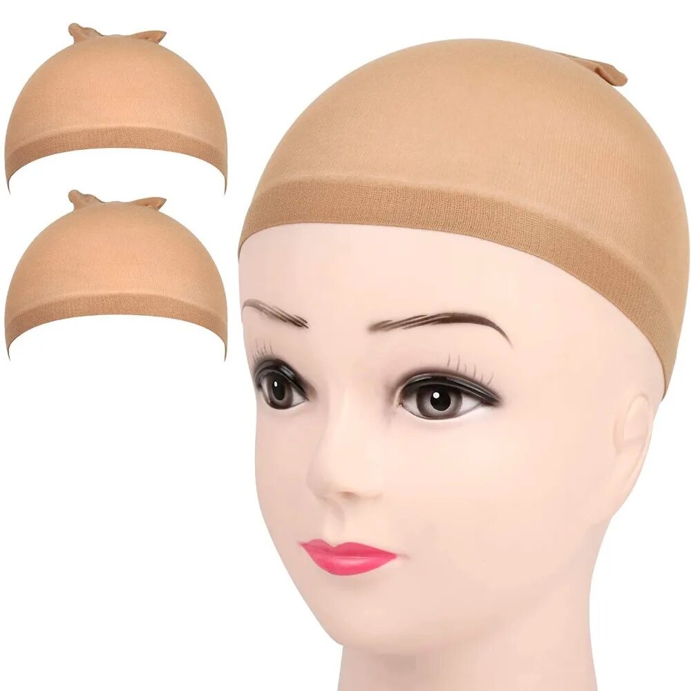 2 шт. нейлоновые шапочки для парика, Skin Color