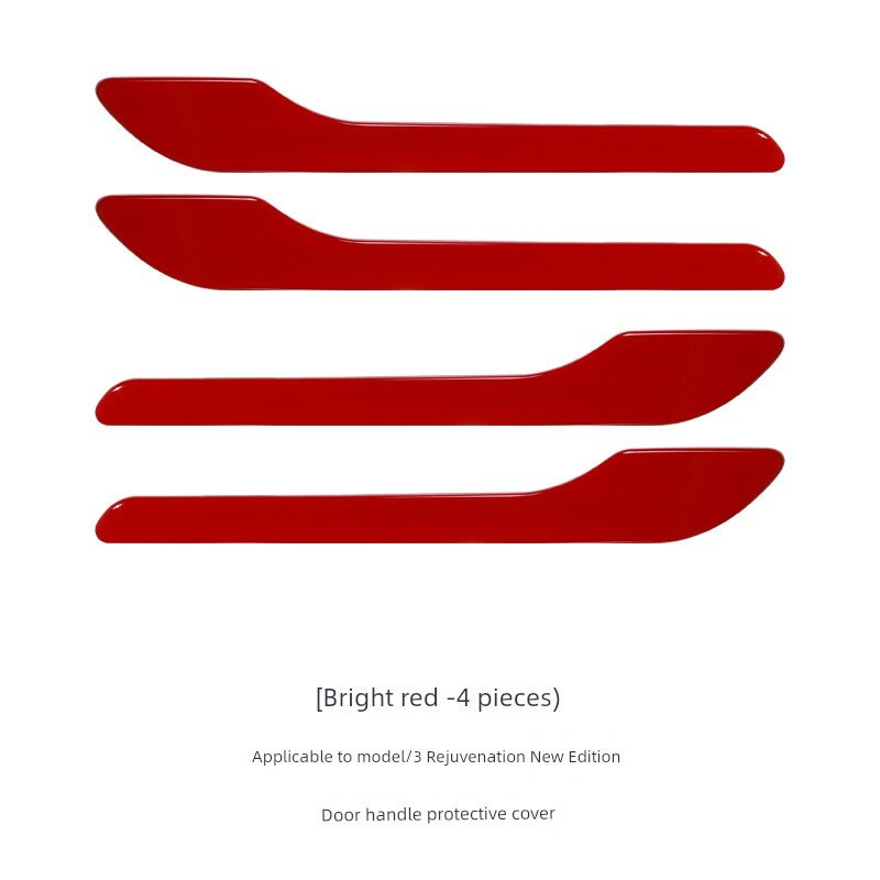Защитная пленка для ручек дверей Tesla Model 3/YL Fresh Edition - Глянцевый красный, 4 шт.