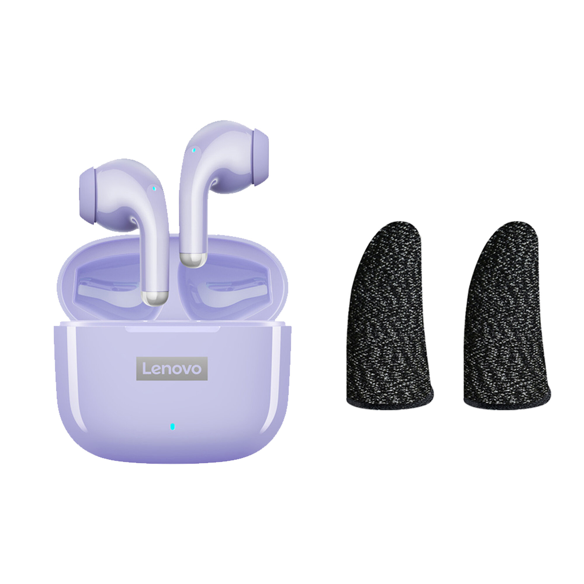 Наушники беспроводные Lenovo LP40Pro Mini Portable, purple, совместим с Android/iOS/HarmonyOS, полув
