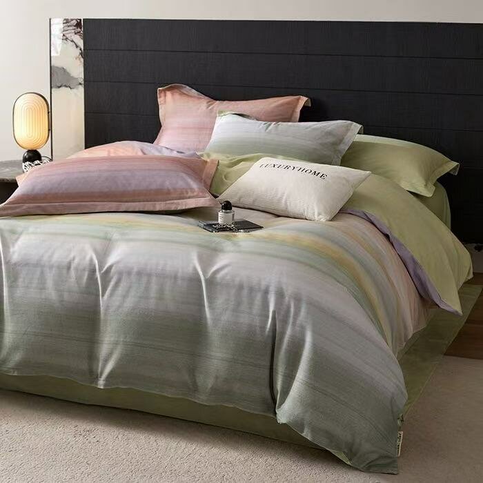 Apollo Bedding Комплект постельного белья, Сатин люкс, Двуспальный с простыней Евро, наволочки 50x70