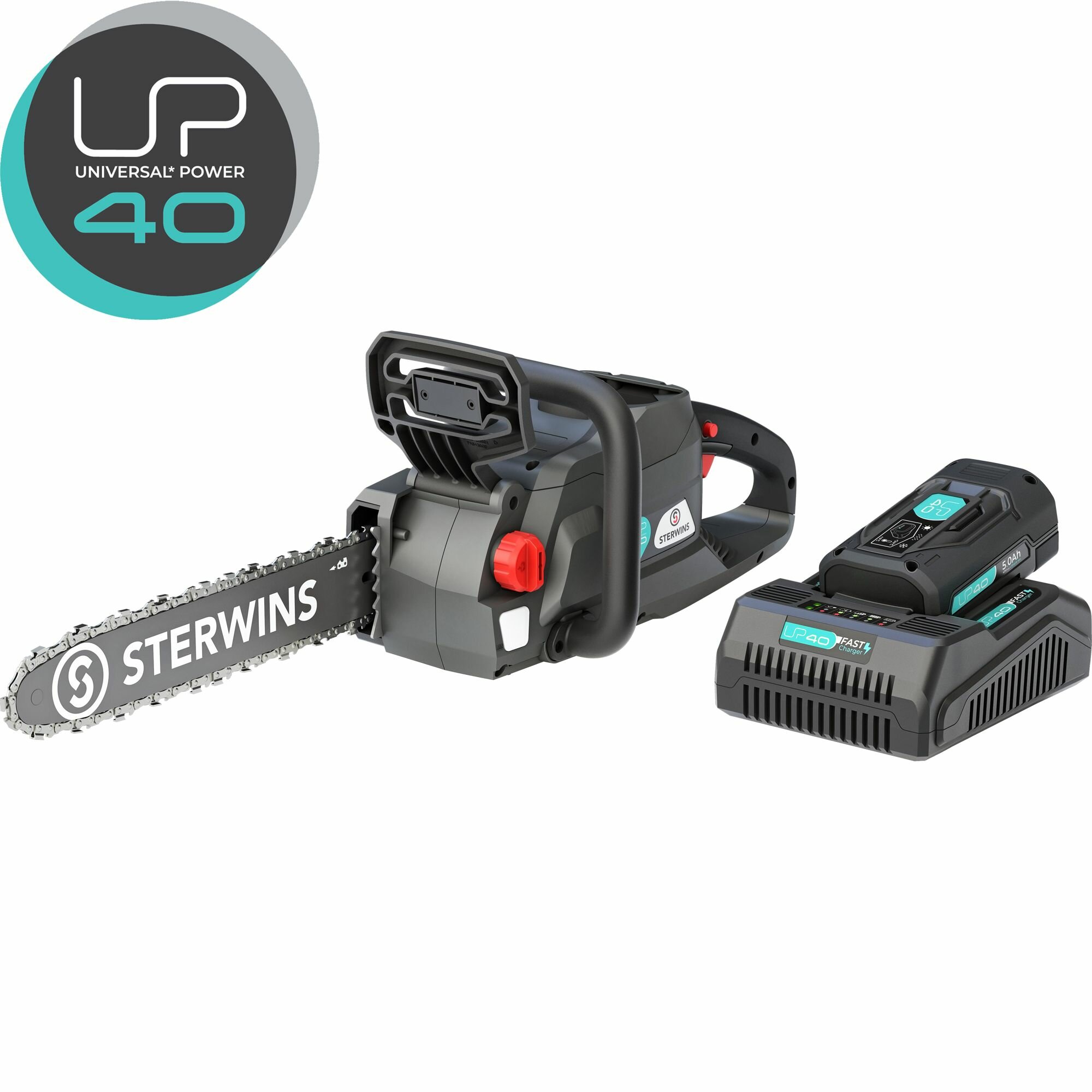 Аккумуляторная пила Sterwins UP 40VCS2-34.1 40 В шина 34 см с АКБ и ЗУ в комплекте