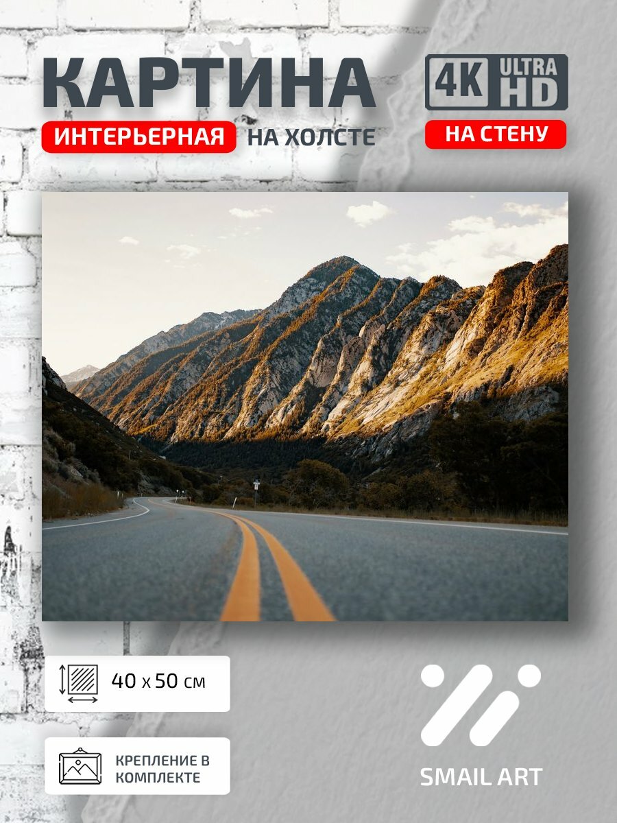 Картина на холсте интерьерная 40 на 50 на стену Горы Landscape для гостиной пейзаж интерьер