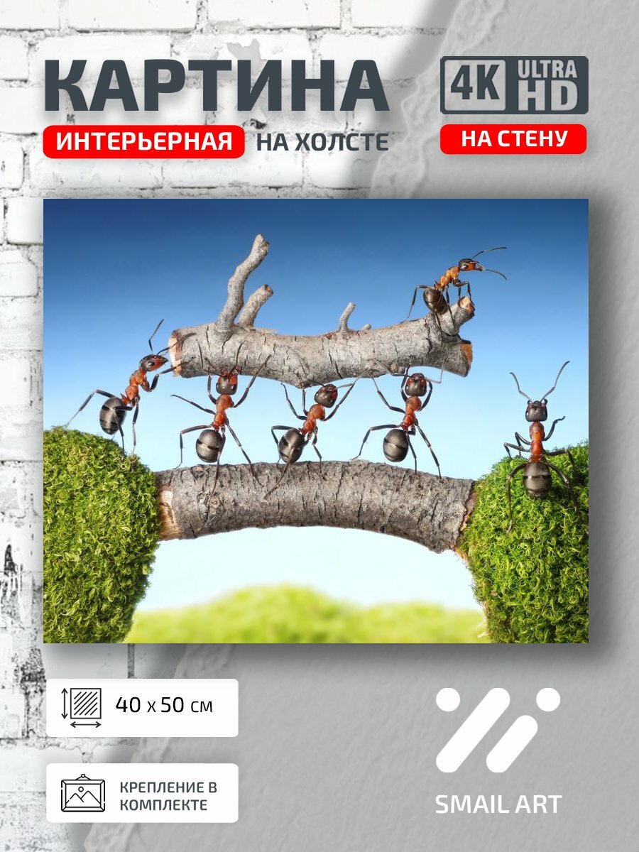 Картина на холсте интерьерная 40 на 50 на стену Ветка Mood для спальни атмосфера интерьер