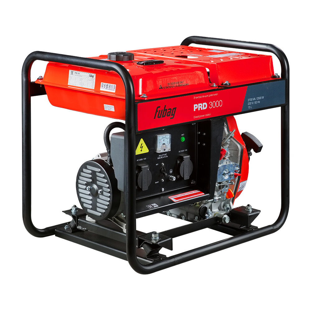 Генератор дизельный FUBAG PRD 3000, 2.5 кВт, 220 В, воздушное охлаждение