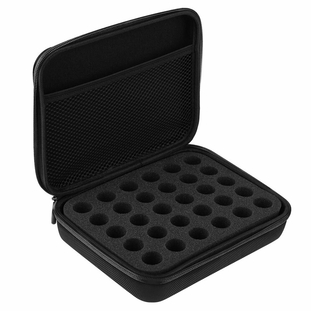 Essential Oil Carrying Case, Hard Shell oil Case, Suitable for Bottles 5ml(Black)