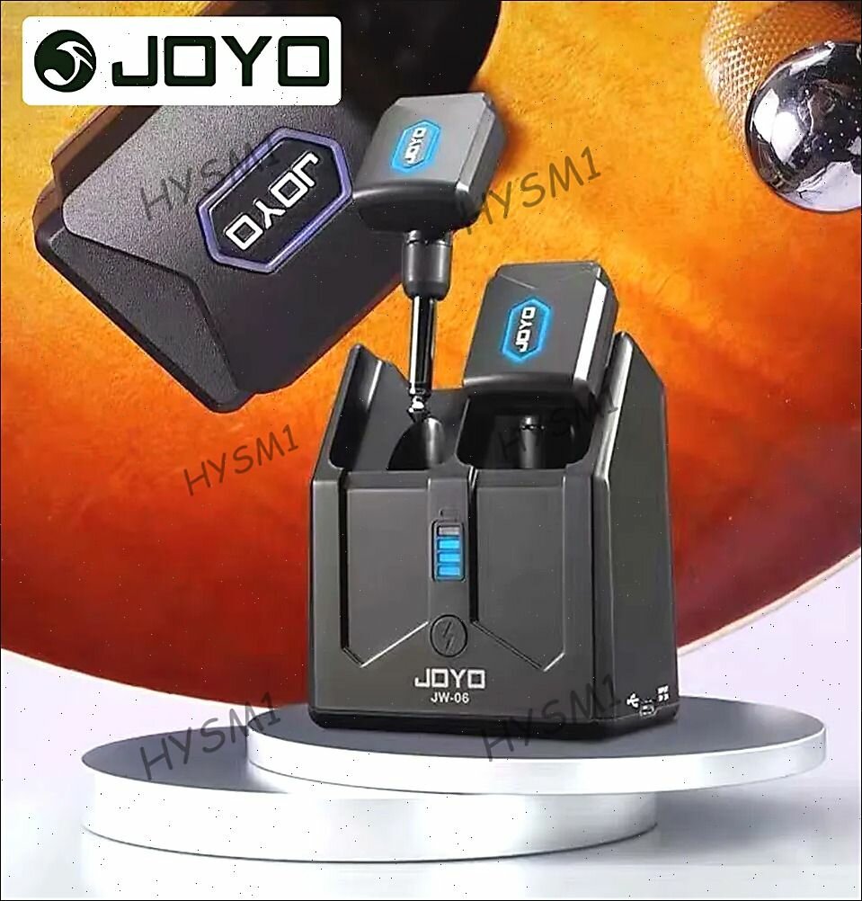 JOYO JW-06 Беспроводная гитарная звукоснимательная система 5,8 ГГц Цифровой беспроводной гитарный передатчик и приемник с портативным зарядным устройством