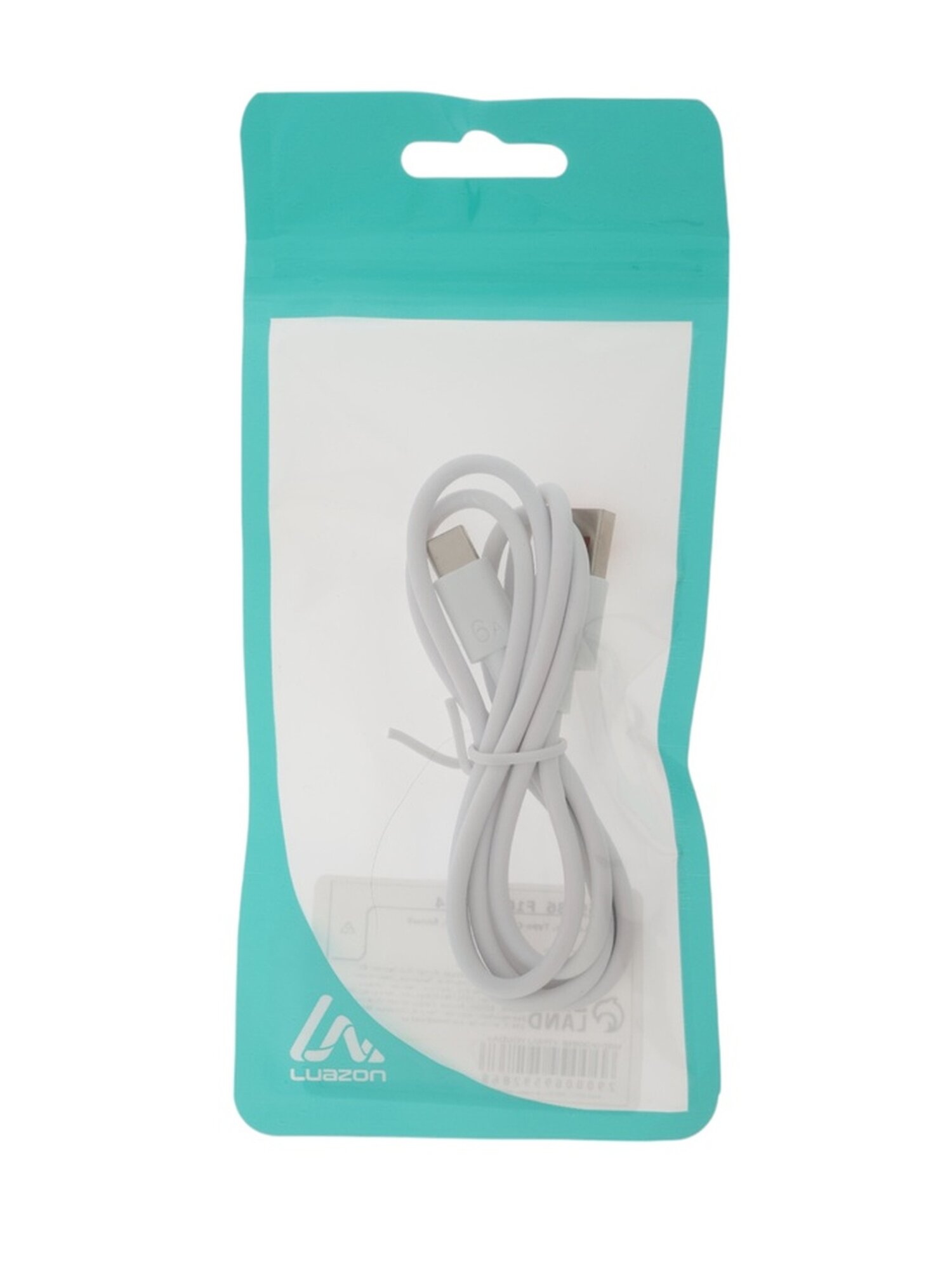 Кабель Luazon Home, Type-C - USB, 2 А, 80 см, 1 шт, цвет белый — фото 1