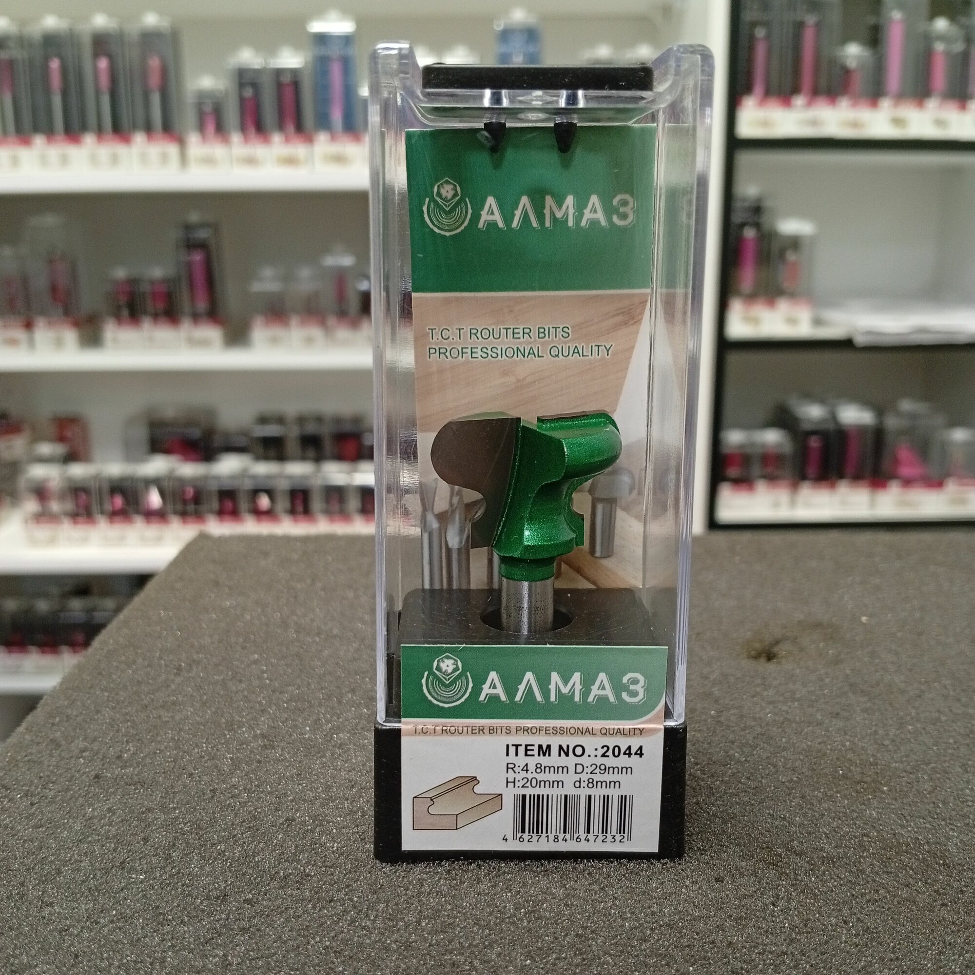 Фреза интегрируеиая ручка R:4,8 мм алмаз 2044 D:29mm I:20mm d:8mm Радиус R:4,8mm