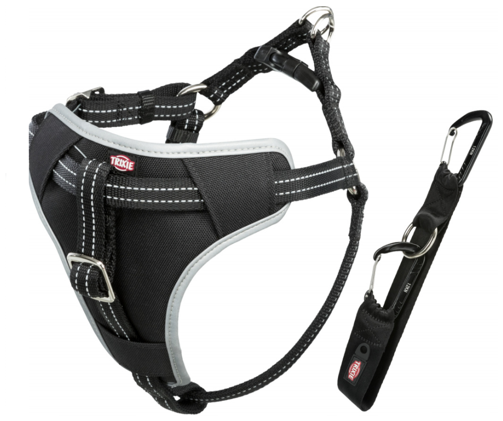 Шлейка TRIXIE, прогулочная, светоотражающие элементы, нейлон, универсальная, для малых и средних собак