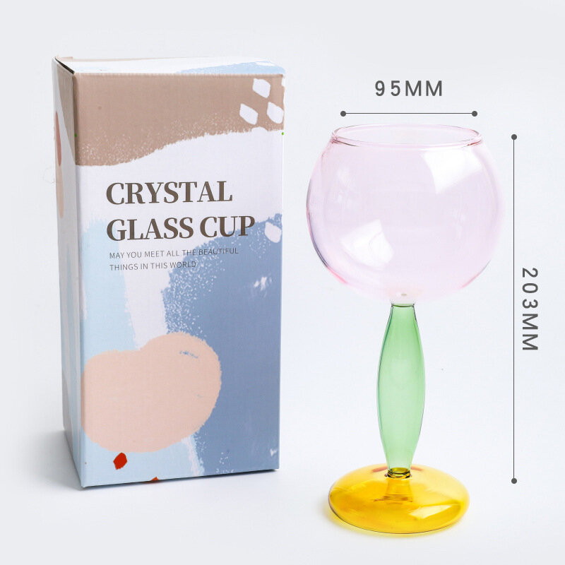Креативный стакан в стиле INS с цветными блоками, цветной стакан для воды, устойчивый к высоким температурам, домашний стакан из высококачественного боросиликатного стекла, эстетичный стакан для вина