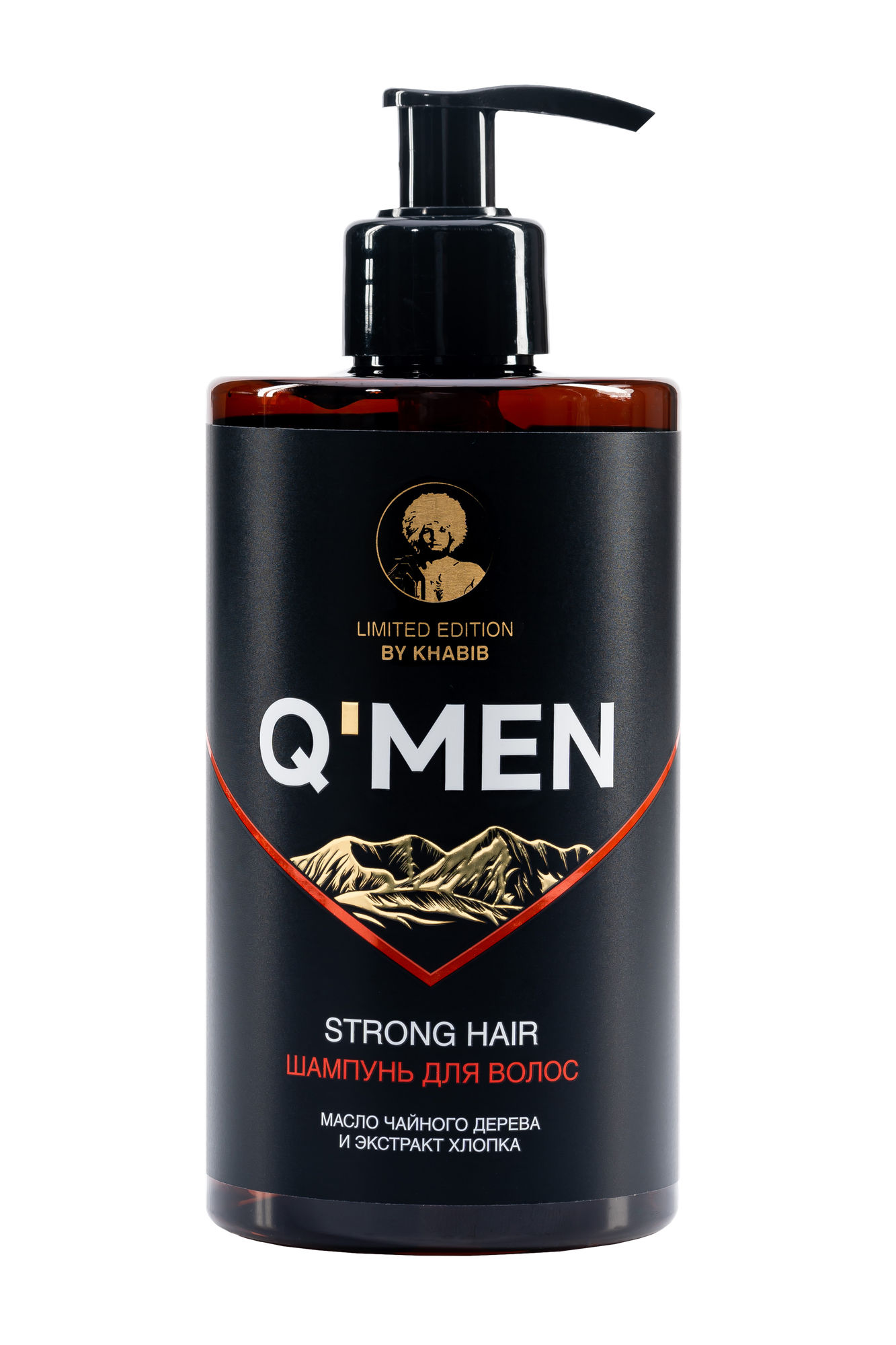 Шампунь для волос мужской Q'men Сила и Укрепление, с маслом чайного дерева и экстрактом хлопка, 410мл