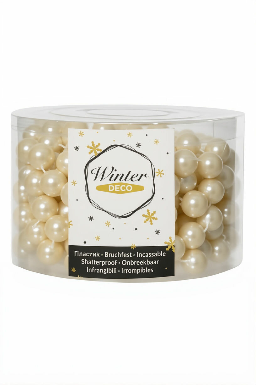 Бусы пластиковые бисер-xl, перламутровые, 14 мм, 5 м, Winter Deco 000169